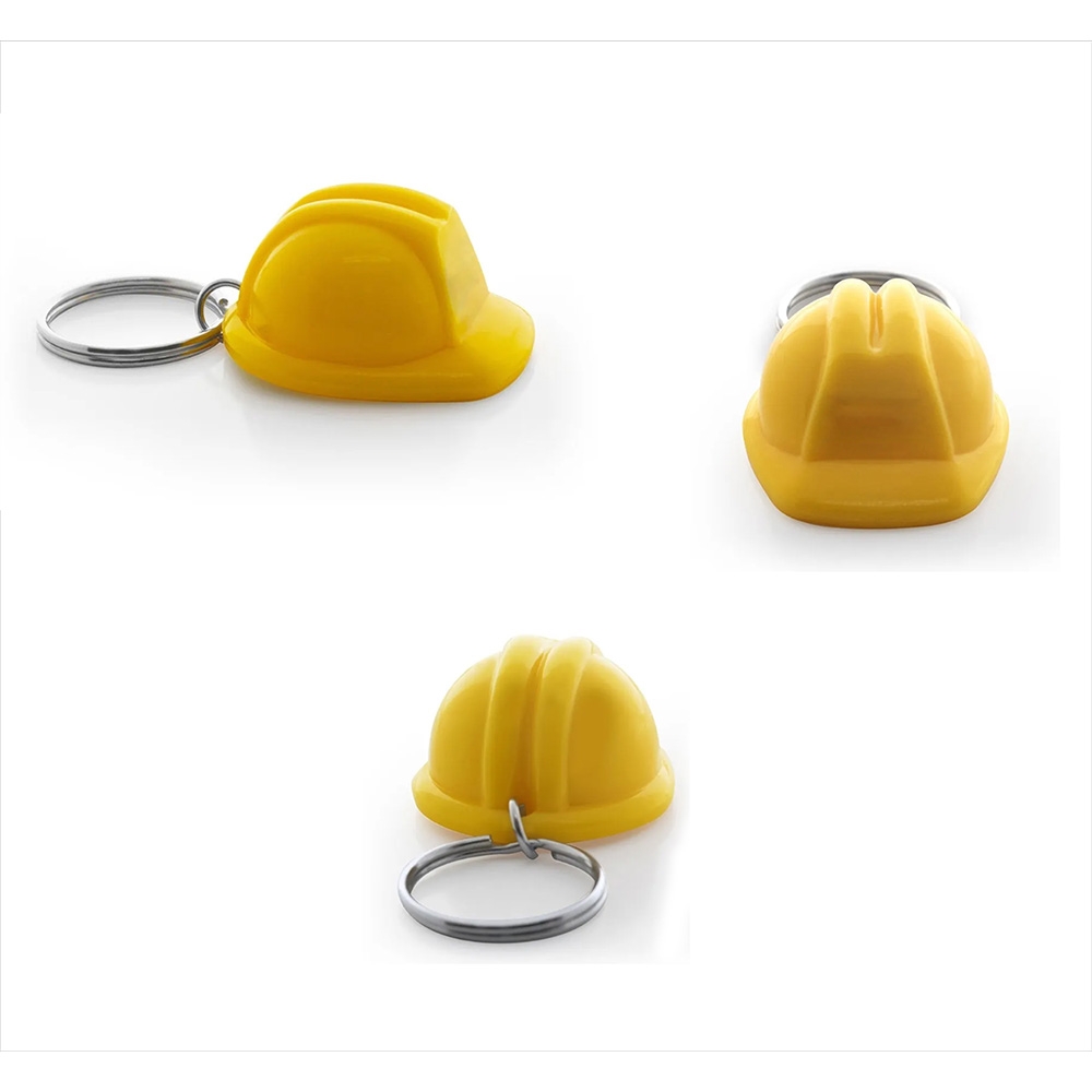 Hard Hat Plastic Keychain Color Orange