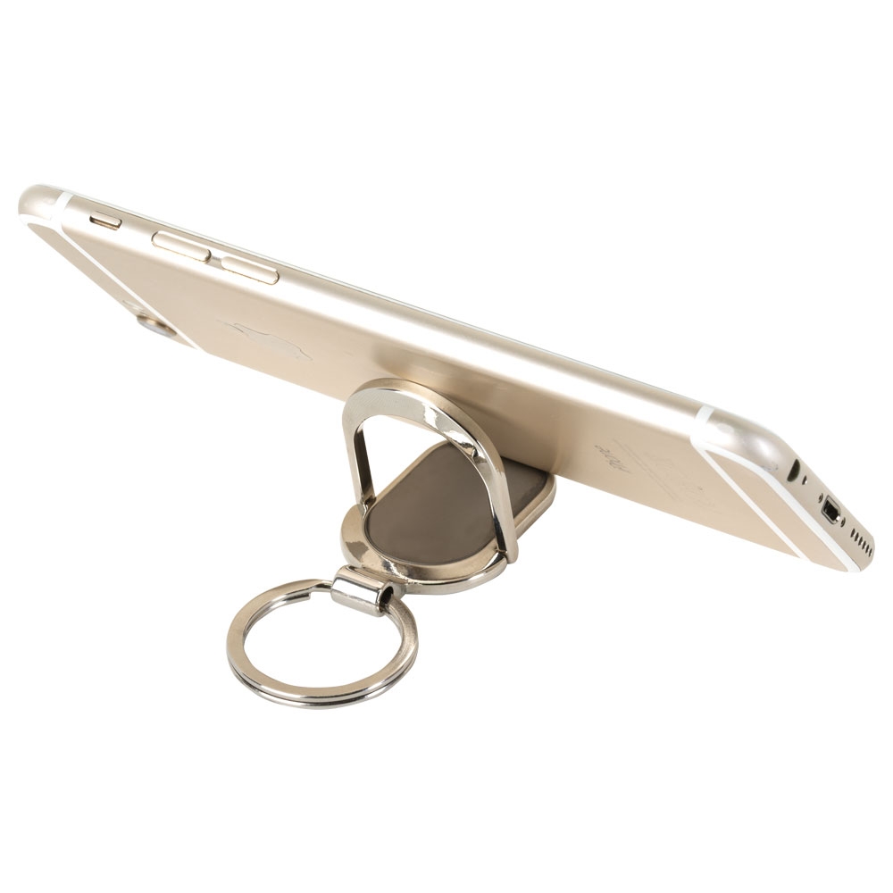 Phone Stand Metal Keychain Color Silver