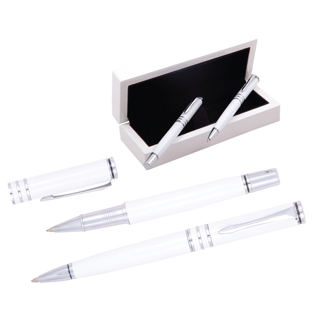 Roller ve Tükenmez Kalem Seti Renk Beyaz