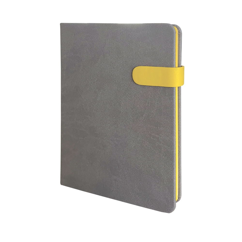 Thermo Leather Magnetic Notebook with Painted Edges Color Yellow